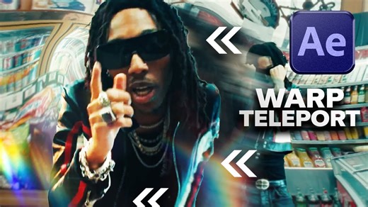 Warp teleport effect tutorial for music videos in After Effects