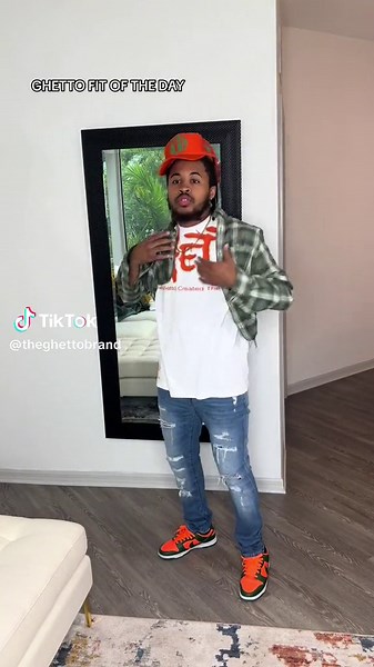 GHETTO fit Of The Day! HOW I STYLED GHETTO Essential Tee Orange Colorway #theghettobrand #theghettocreatedtheworld #streetluxury #fashiontiktokforyou #ghettocreatives