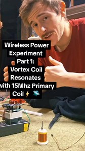 The Vortex Coil can work as a Resonator Coil! Using a frequency of 15mhz I am able to generate much more voltage with much fewer turns of wire. If I wind another vortex coil with the exact inductance value then i will be able to manipulate the inert gas inside of the plasma ball.. This experiment solidifies my theory that all of my coils built using vortex based mathematics are capable of wireless power transmission and much more. 🔥♾️ #fyp #like #share #follow | Resonate369