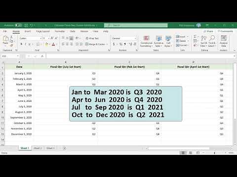 How to Calculate Fiscal Year, Quarter and Month in Excel - Office 365