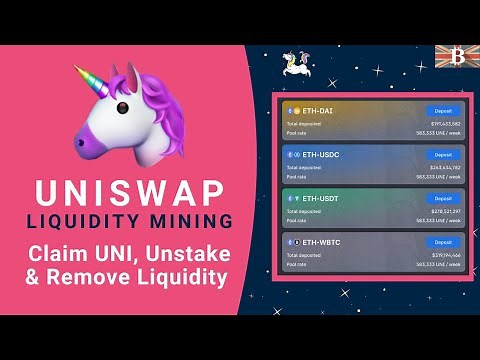 UniSwap Exchange: How to Claim UNI Tokens, Unstake & Remove Liquidity