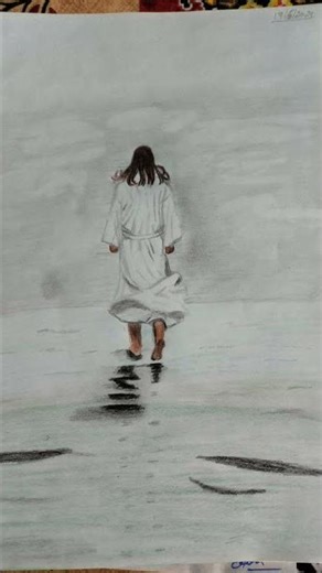 Jesus walking on water #viral #art #drawing #jesuslovesyou #khasi
