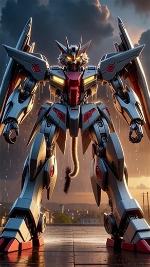 Cute Cat Turns Into a GUNDAM?! 😱 | #cat #trending #shorts #montage #gundam #cooledit