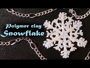 Winter/christmas: Snowflake Charm - polymer clay tutorial