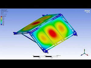 ✅💯✅ Ansys Structural Project # 8 : FEM Analysis of Solar Panel Under Wind Loads