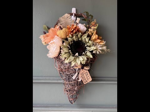 Grapevine Wreath Floral Basket Wreath - Fall/Everyday - Sept 2024