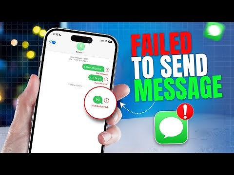 How to Fix Message Failed to Send on iPhone | Solve Text Not Delivered Issue on iOS