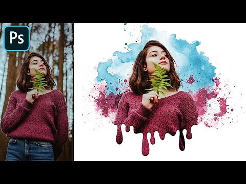 Dripping Paint Splatter - Portrait Effect - Photoshop Tutorial