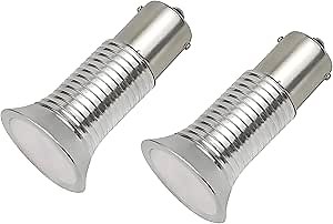 Cheopha 1383 1139 LED Bulb, 1156 1141 LED Bulb R12 Reading Light Bulb 2W 10-30VDC BA15S Single Contact Bayonet Base for RV Camper Trailer Motorhome Interior Light Bulb (2-Pack, Cool White)