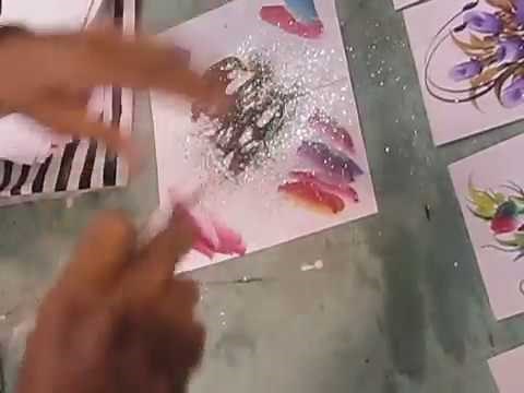 How to Draw Greeting Cards in 2 minutes : Part 1: Blue Flower