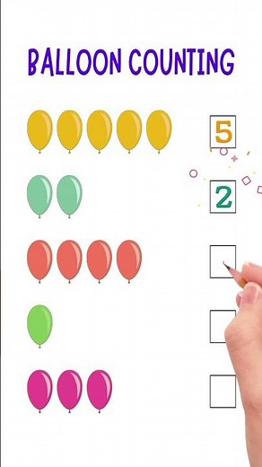 Count, Count objects and write numbers #numbers #trending #kids #learn_numbers #toddlers