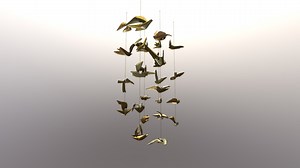 A Flutter Of Birds (Original Installation) - 3D model by Manchester Metropolitan Special Collections Museum (@MMUSpecialCollectionsMuseum)