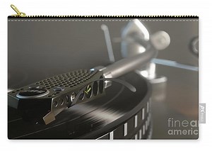 Backlit Garrard 401 Turntable  #15 Zip Pouch by Allan Swart