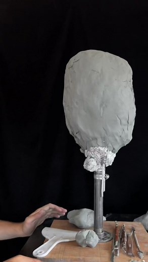 Preparing the clay for the next masterpiece #fyp #art #sculpture #abstract #wip #craftsman #PlutoTVIsFree