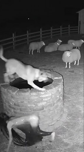 Terrifying Well Creature Appears on Farm — Dog Steps In