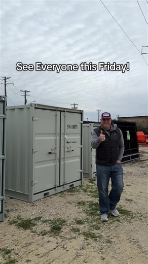 Too small ❌ Too big ❌ Just right ✅ Garrett finally found his Goldilocks shipping container 😂 - - #shippingcontainer #office #auction #worklife
