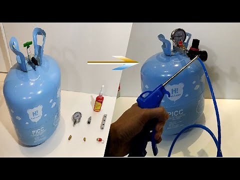 make an air tank of balloons helium bottle | 氦氣罐改裝儲氣罐