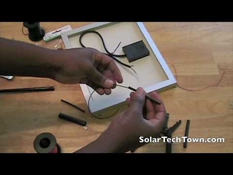 Using Heat Shrink Tubing & Hooking Up Alligator Clips To A Solar Panel