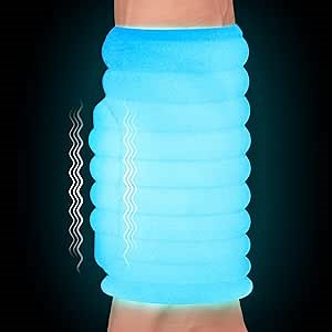 Vibrating Cock Ring Glow In The Dark Penis Ring Elastic Soft Comfortable Penis Sleeve Cock Sleeve Extender +45% Girth Penis Enlarger Stretcher, Couple Adult Sex Toys Viberate Cockring Erection for Men