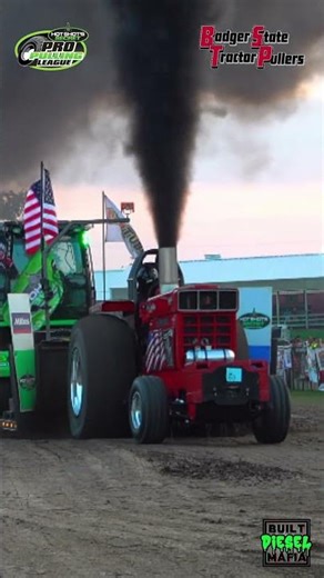 Rolling Coal Nasty Pro Stock Diesel Tractor c8mingat you "Red Cattlac"