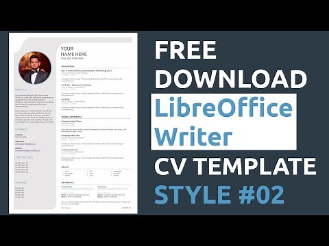 Free Download LibreOffice CV Template Style - 02 | LibreOffice