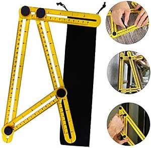 Multi Angle Measuring Ruler, Ultimate Template Tool Angle Measurement Tool for Craftsmen, Builders & Handymen