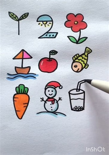 turning number into Cool drawings#easy #shorts