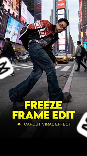 Suhail ahmed on Instagram: "Freeze Frame - Capcut tutorial 🦕 . How I made it: 1. Record a video of the location with a static camera. 2. Capture a photo or pose at the same location. 3. Import the video into CapCut as the main clip. 4. Add the image as an overlay and remove the background. That’s it! You’ll get the same result. Thanks for watching! 😊 #capcuttutorial #hancybox #editingskills #capcuttemplate #capcutedit #capcuthacks #phonk"