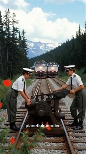 Old Railway Switches and Train Braking Systems operation #train #railway #shorts