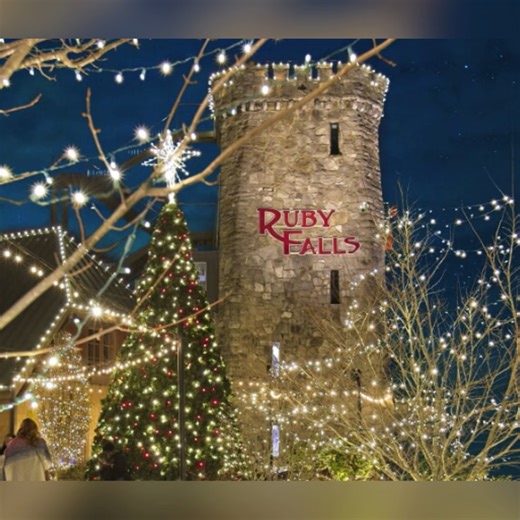 Return to a simpler time on Lookout Mountain at Ruby Falls. Discover magical views, twinkling holiday lights on the Village Plaza, and festive cheer in historic Ruby Falls Castle with special activities. Add your holiday wish to the Forest of Wishes, enjoy iconic cave adventures, and stay for a casual meal, local craft beer, seasonal treats and hot cocoa by the fireplace at Castle Cafe. Cave adventure tickets not required to enjoy the historic cafe. Santa visits on select days. Visit www.RubyFal