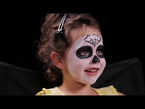Dia de los Muertos - Day of the Dead Face Paint Tutorials - DIY Makeup for Kids (Girl's version)