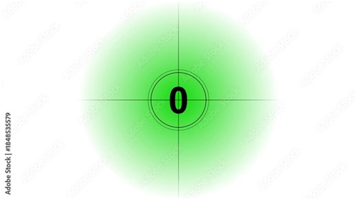 Countdown timer from 5 to 0 second and go text animation on transparent background. 4k