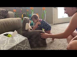 Aubrey’s monkey chair: 7 months