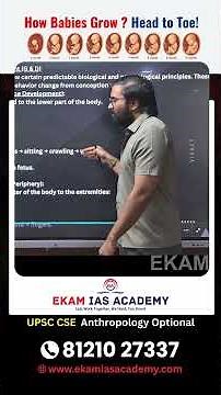 How Babies Develop? Eye to Walking Sequence | Anthropology Growth & Development | UPSC