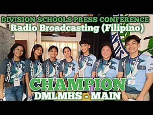 🏆 CHAMPION 🏆 || RADIO BROADCASTING (Filipino) || Secondary || DMLMHS - MAIN
