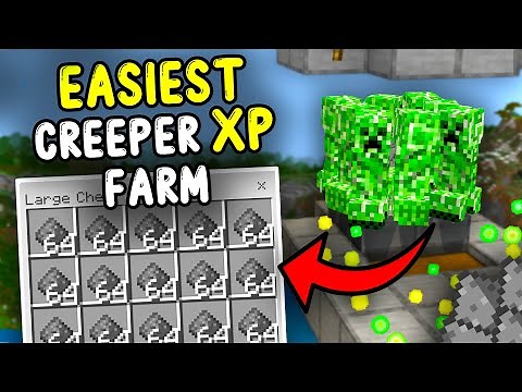 EASIEST CREEPER XP Farm Minecraft Bedrock 1.21/26.1+!