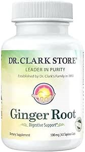 Dr.Clark Ginger Root Supplement 500 mg, 63 Tapioca Capsules