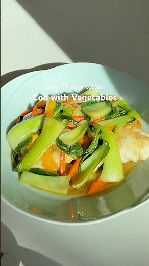 Pan-Fried Cod with Sautéed Vegetables