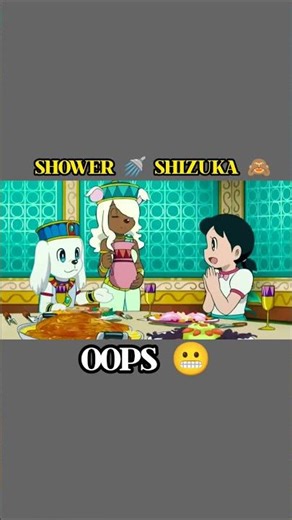 Shizuka 🙈 shower 🚿 lete time 😂 / doremon Nobita #shorts #shower #doraemon #sizuka #cartoon