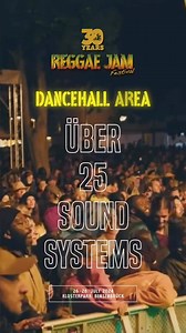 2.1K views · 297 reactions |  30 Jahre Reggaejam!  Sei dabei und feiere mit uns! ✨ Erlebe über 40 Live-Acts auf 2 Hauptbühnen, eine mitreißende Dancehall Area mit über 25 Sound Systems und Deutschlands größtes Dub Lineup! ✨ Sei dabei und genieße die good vibes , ein einzigartiges Line-up und unvergessliche Momente!  Nicht verpassen – sichere dir jetzt dein Ticket! ️ | Reggae Jam Festival (Official Site) | Facebook