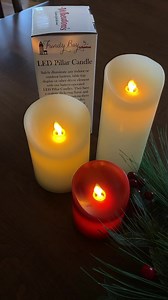 2.6K views · 74 reactions | ✨Our LED pillar candles and tapers are back in stock!! ✨ These are battery operated, have a realistic flicker flame, and are available in 9 sizes - from 3”x3” to 5”x12”, priced $10.95-$20.95. 2 pk. taper candle sets (w/remote) are $12.95, and available in Red, Cream or Cranberry. Available at all locations, or from our online shop at shop.wheatons.ca (FREE Canadian shipping on orders $100+) | Wheaton's | Facebook
