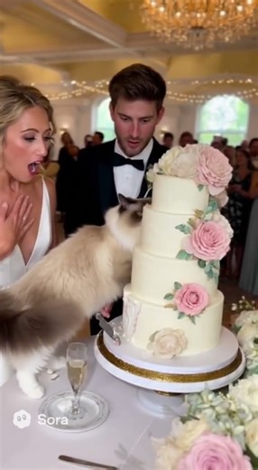 Wedding Cake Cat Attack» 🎂🐱💍 #memes