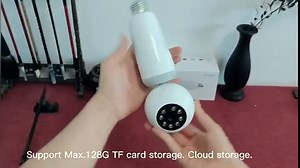 Wireless WiFi Light Bulb Camera,360 Degree Smart Security Surveillance Camera with Night Vision Motion Detection Two-Way Talk APP Alarm Events for Indoor Outdoor/Home/Baby/Elder/Pet