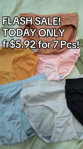 Flash Sale on Cotton Panties – 7 Pieces for Just $5.92!