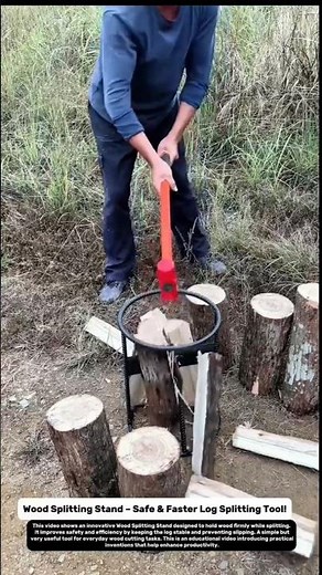 Wood Splitting Stand – Safe & Faster Log Splitting Tool!