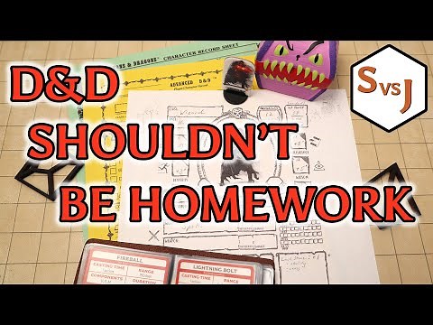 Simplified character sheets for D&D