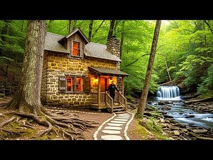 90 Days Alone Building an Off Grid Dream House by stream deep in forest | Start to Finish