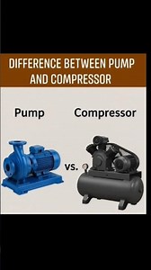 Difference Between pump and compressor #pump #compressor #mechanical