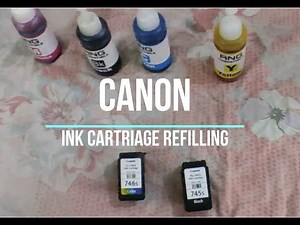 How to Refill Canon printer Ink Cartridge : Refill instructions