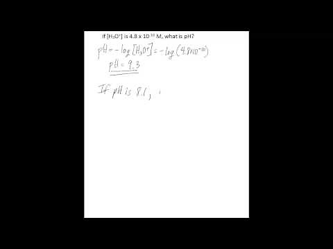 Calculate pH from [H3O+] and vice versa